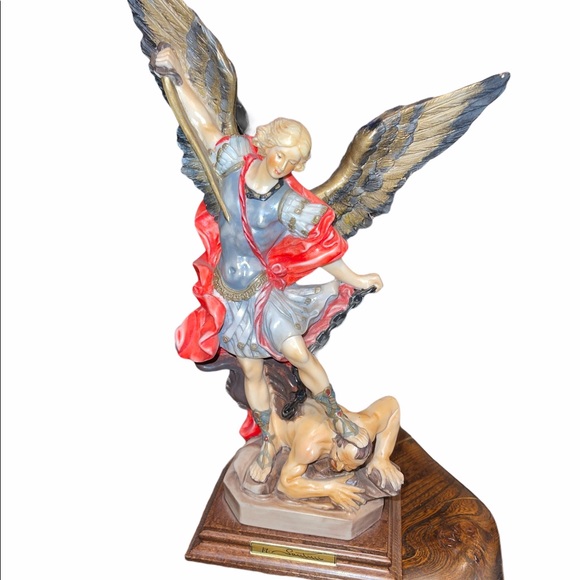 Vintage | Accents | Rare A Santini Italy Archangel Michael Vtg Resin ...